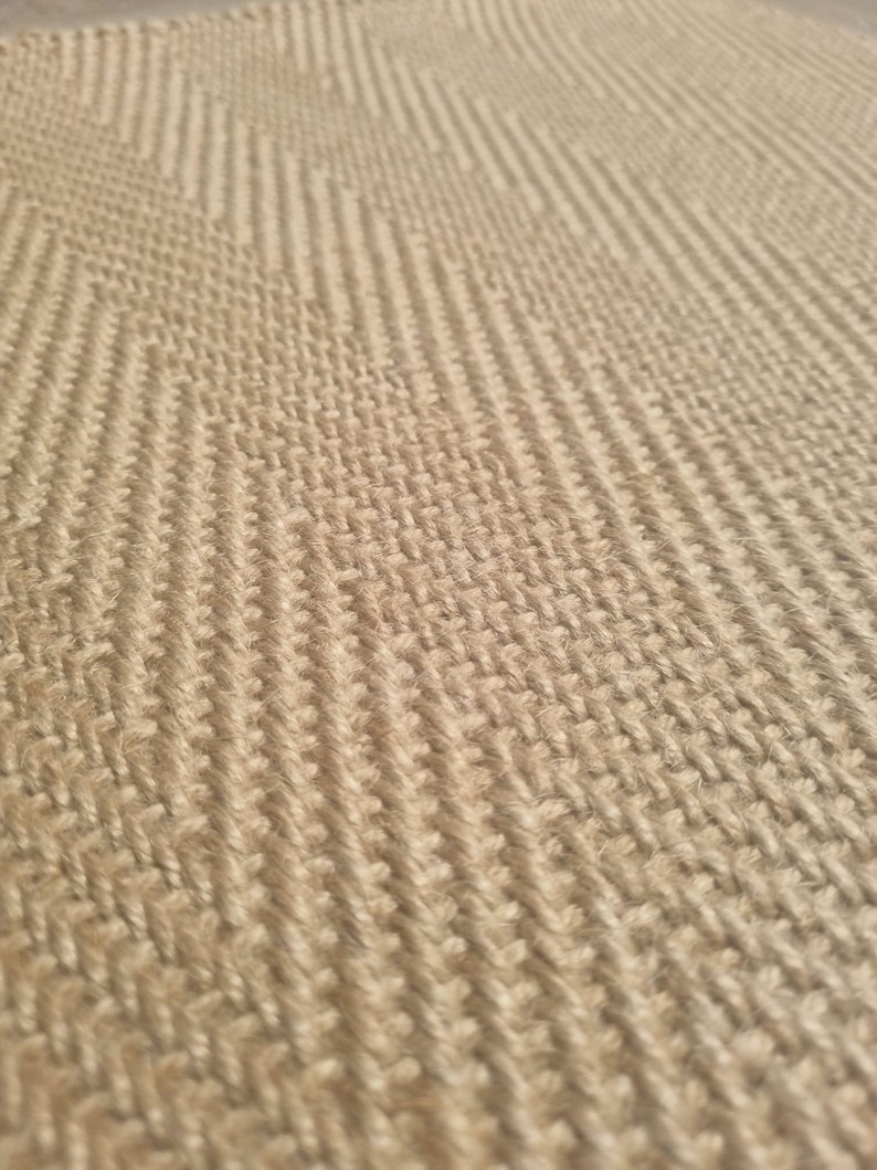 Jute Herringbone Pattern Carpet Stair Runner With Cotton - Etsy UK