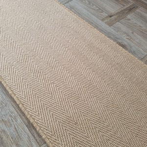 Jute Herringbone Pattern Carpet Stair Runner Like Sisal but Cheaper - Etsy