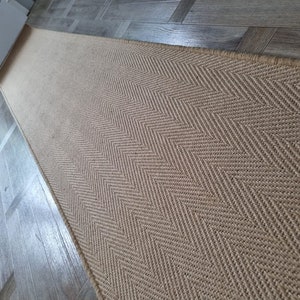 Jute Herringbone Pattern Carpet Stair Runner Like Sisal but Cheaper - Etsy