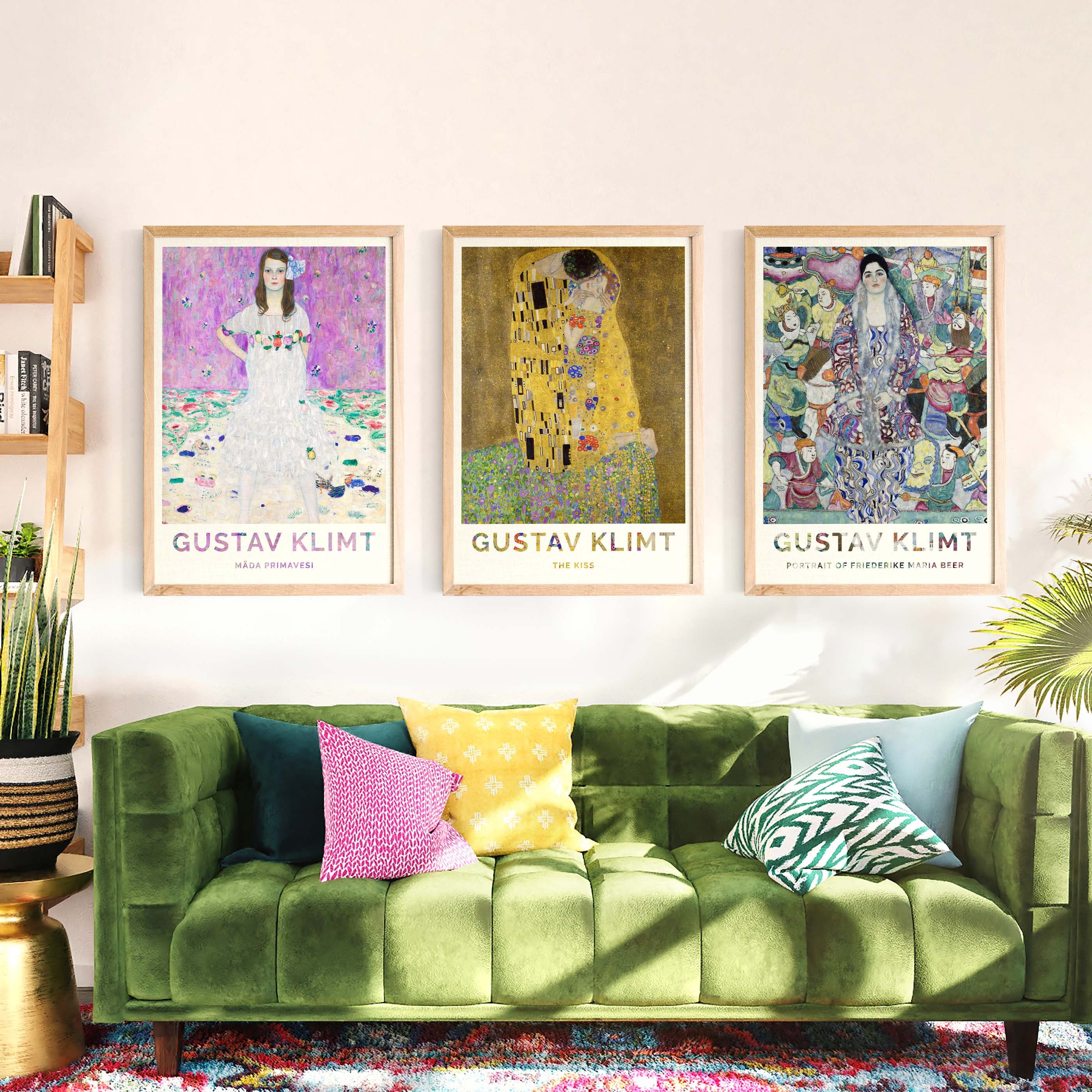 Gustav Klimt, Gallery Wall Art, Set of 3 Prints, Famous Artist Set ...
