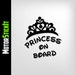 Princess on Board Car Sticker - Etsy