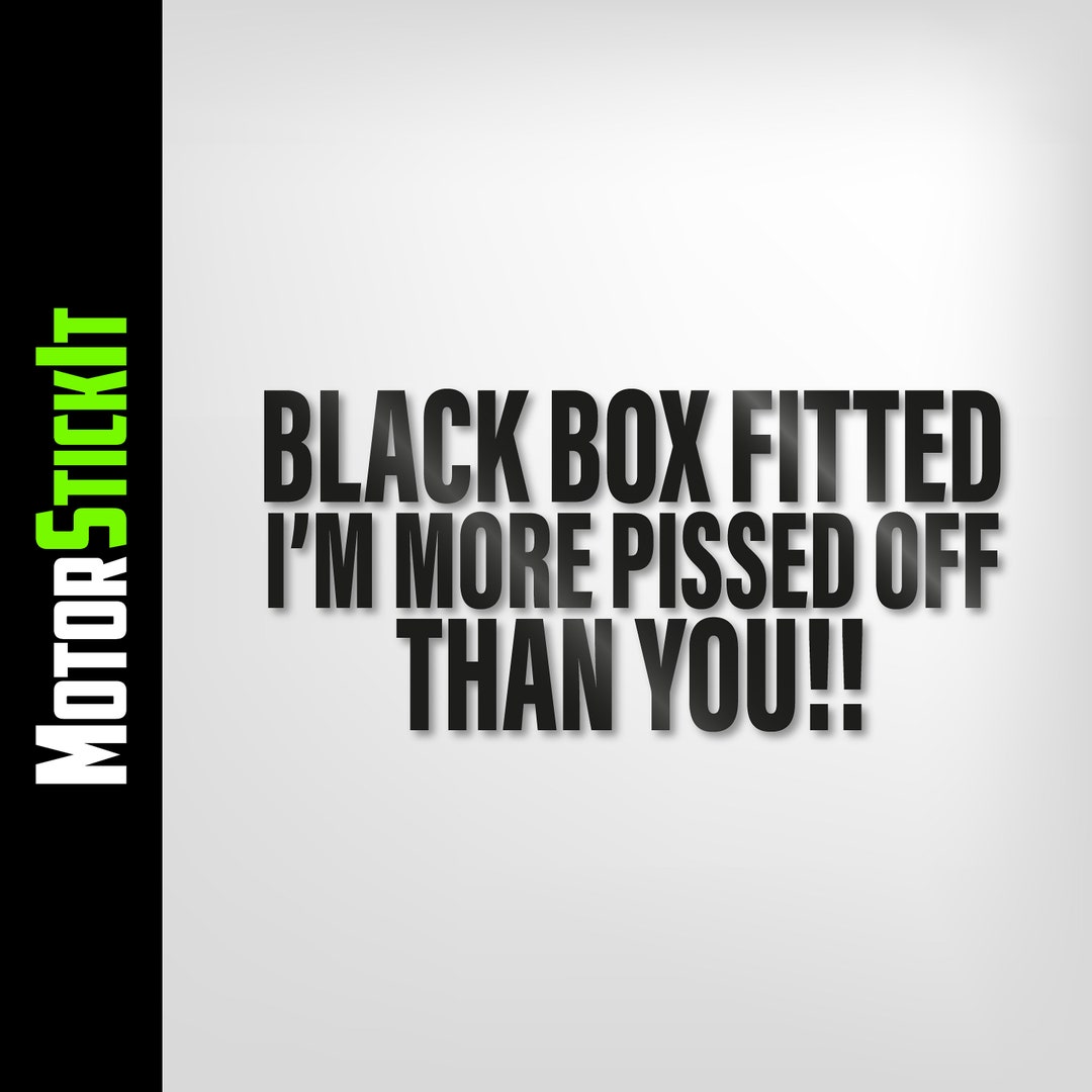 Black Box Fitted Car Sticker - Funny Car Sticker Decal Vinyl Young ...
