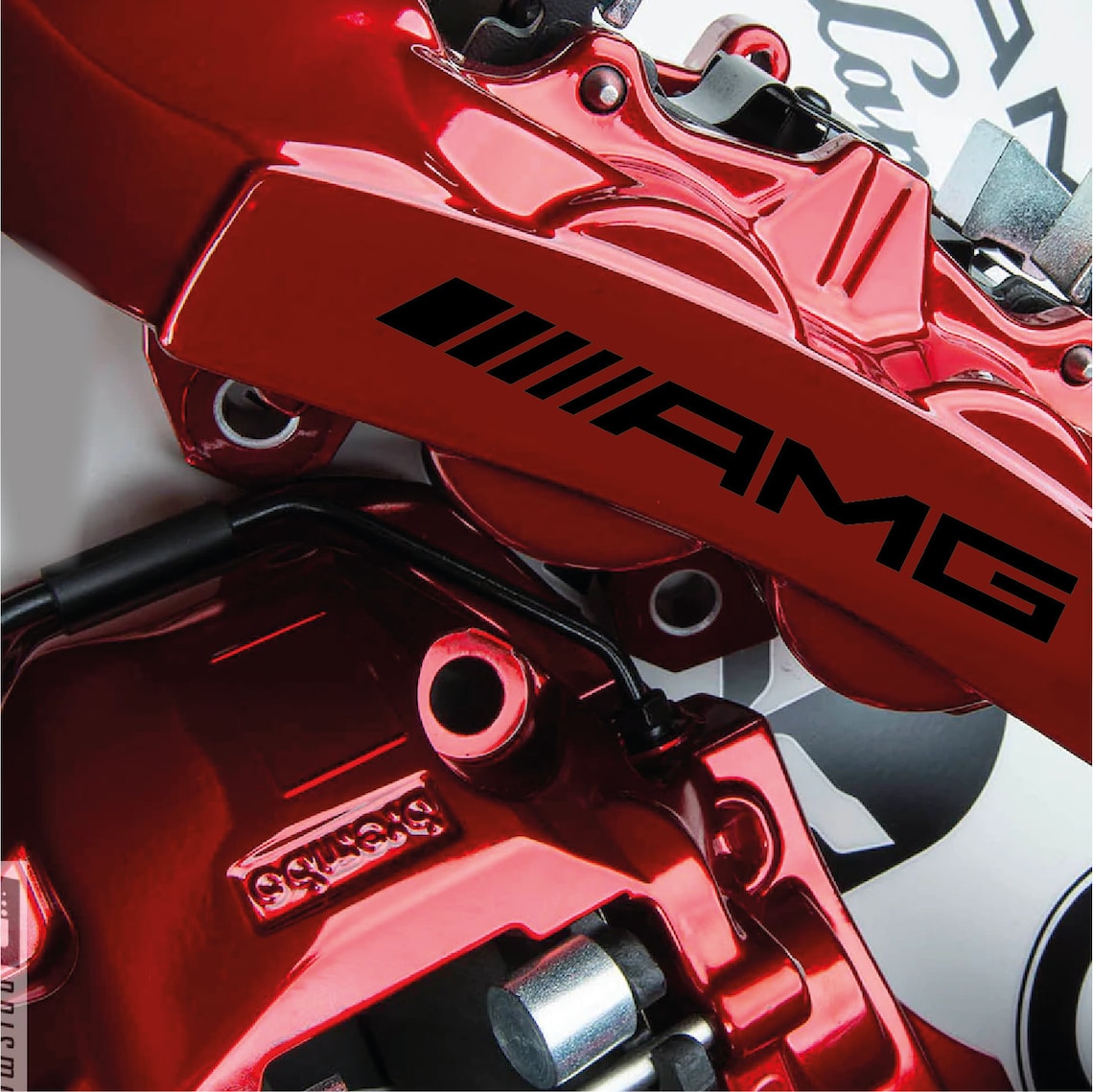 AMG Brake Caliper Stickers - 4x @ 100mm Wide - Etsy