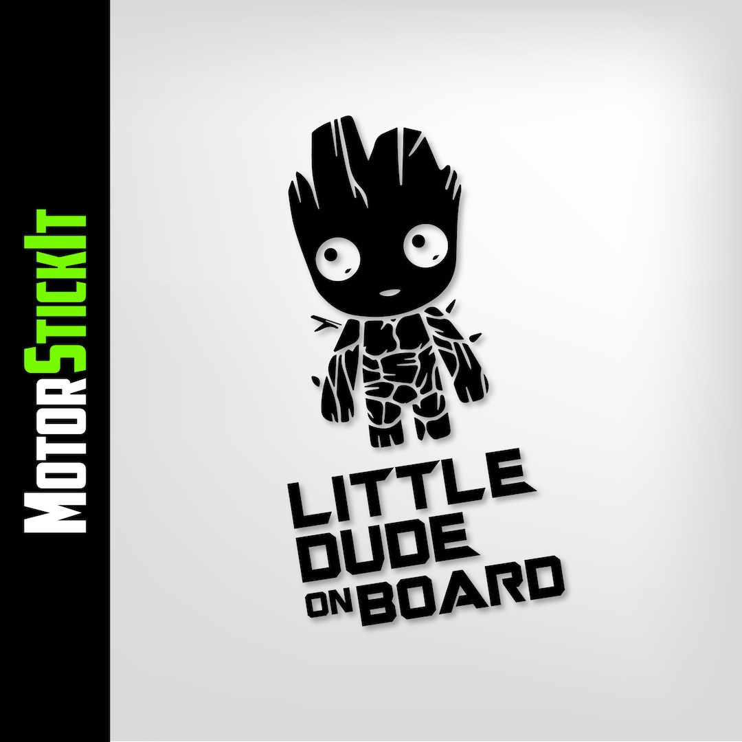 Little Dude on Board Car Sticker - Groot (type 2) - Etsy