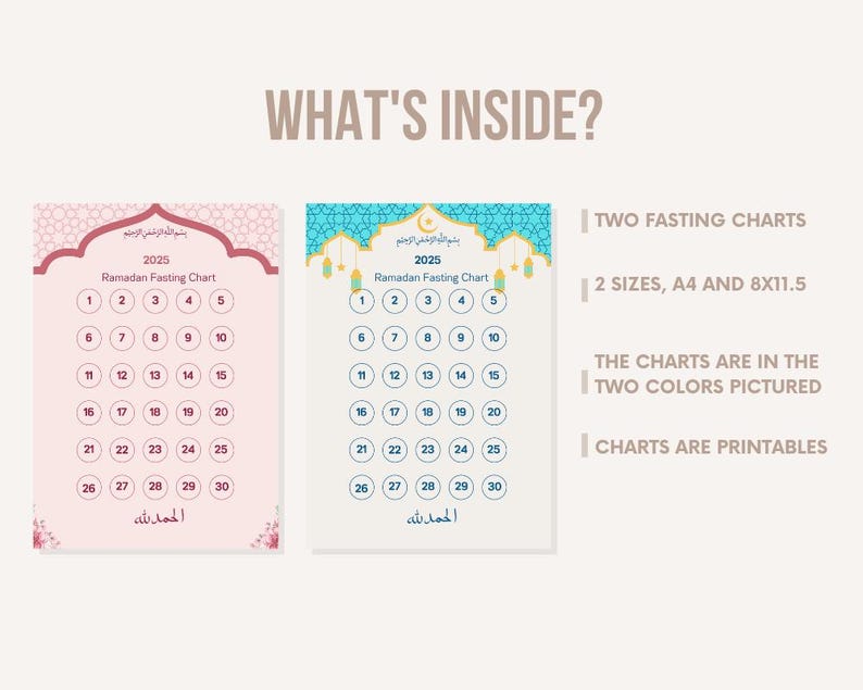 Children's Fasting Tracker, Fasting Chart, Ramadan Printable, First ...