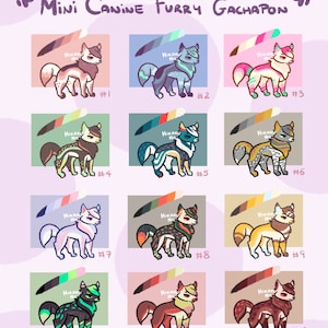 Mini Canine Furry Gachapon Adopt - Etsy