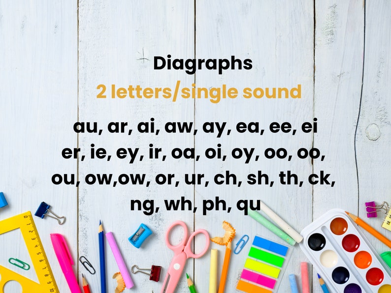 Printable Animal Themed Diagraph Flash Cards, Kids Educational Cards ...