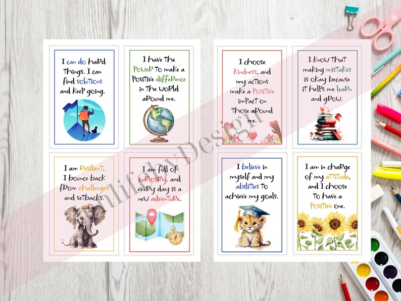 Affirmation Cards for Kids, Printable, Positive Affirmations for Kids ...
