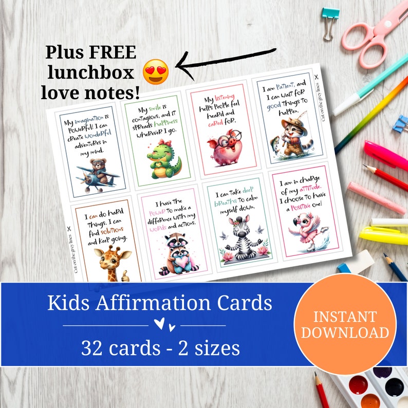 Printable Affirmation Cards for Kids, Positive Affirmations for Kids ...