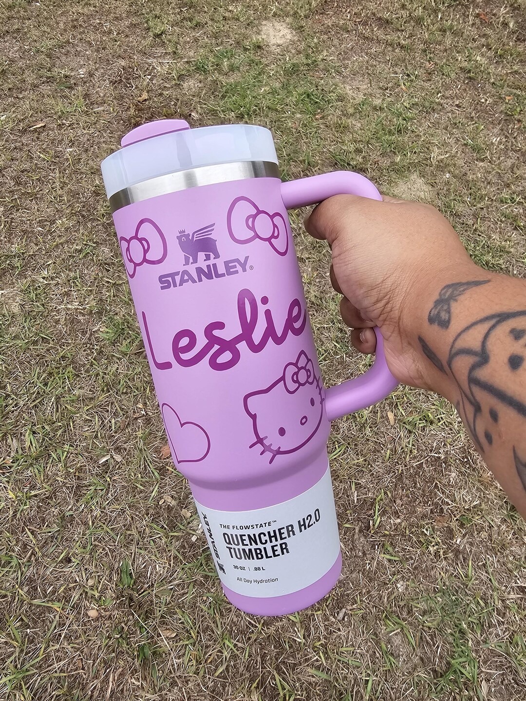 Kitty Stanley Tumbler | Cute Halloween Yeti | Owala | Stanley | Lilac ...
