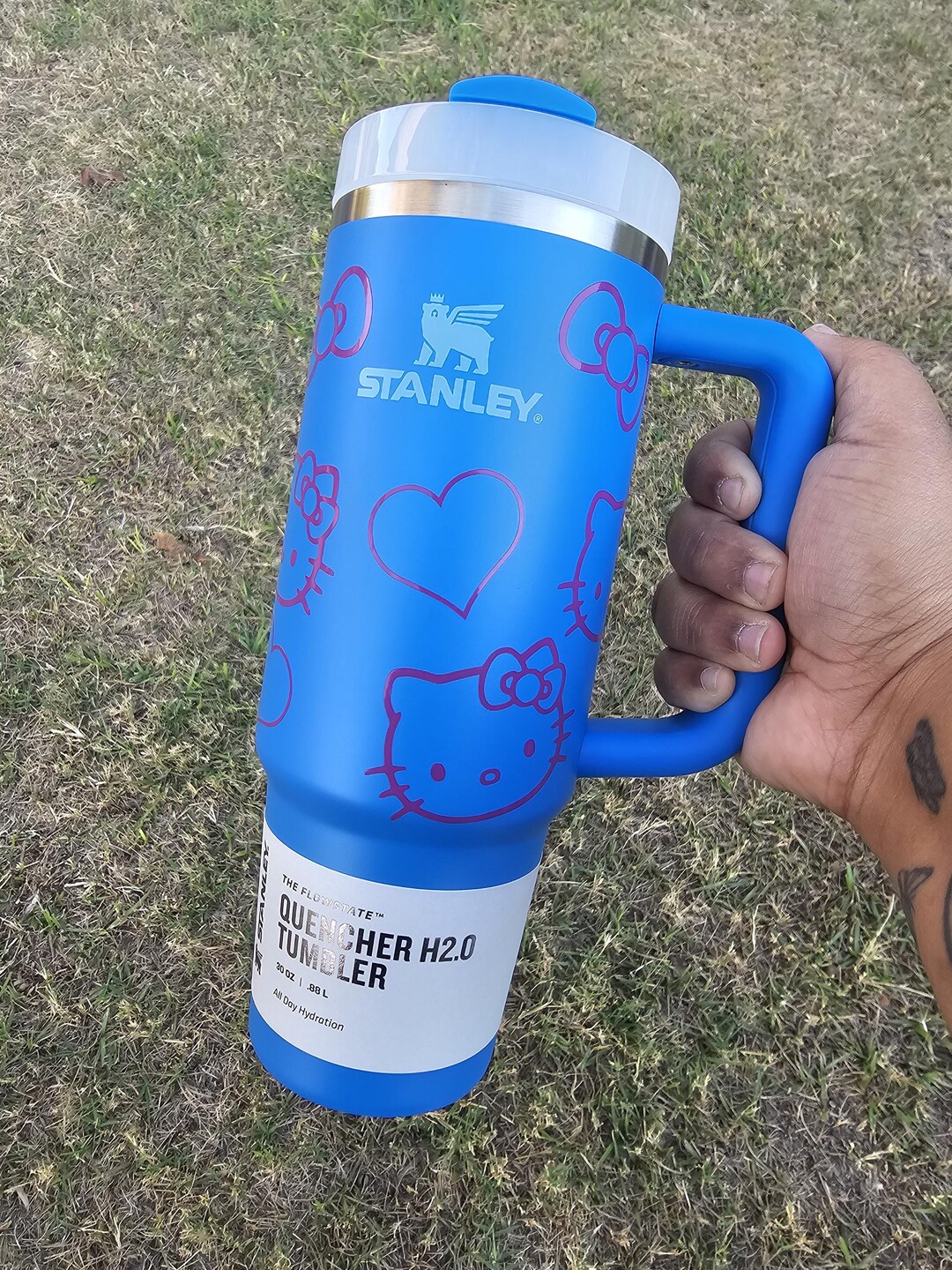 Kitty Stanley Tumbler | Cute Halloween Yeti | Owala | Stanley | Blue ...