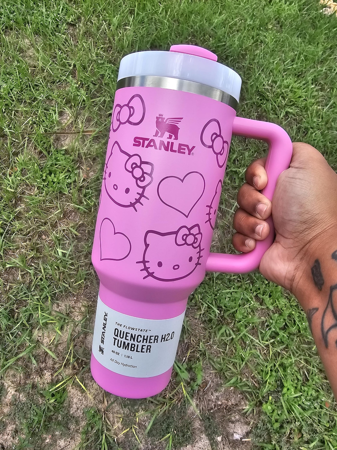 Kitty Stanley Tumbler | Cute Halloween Yeti | Owala | Stanley | Pink ...