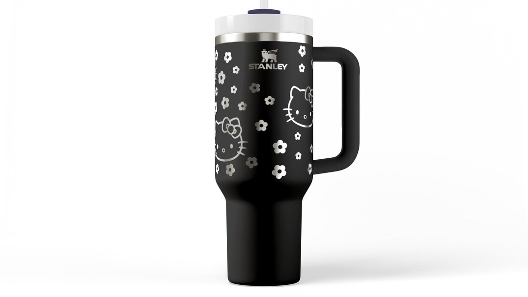 Kitty Stanley Laser Engraved Tumbler | Cute Yeti | Owala | Stanley ...