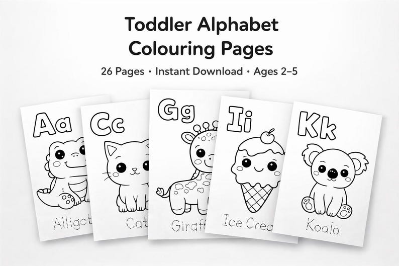 Alphabet Coloring / Colouring Pages for Toddlers | A–Z Printable ...