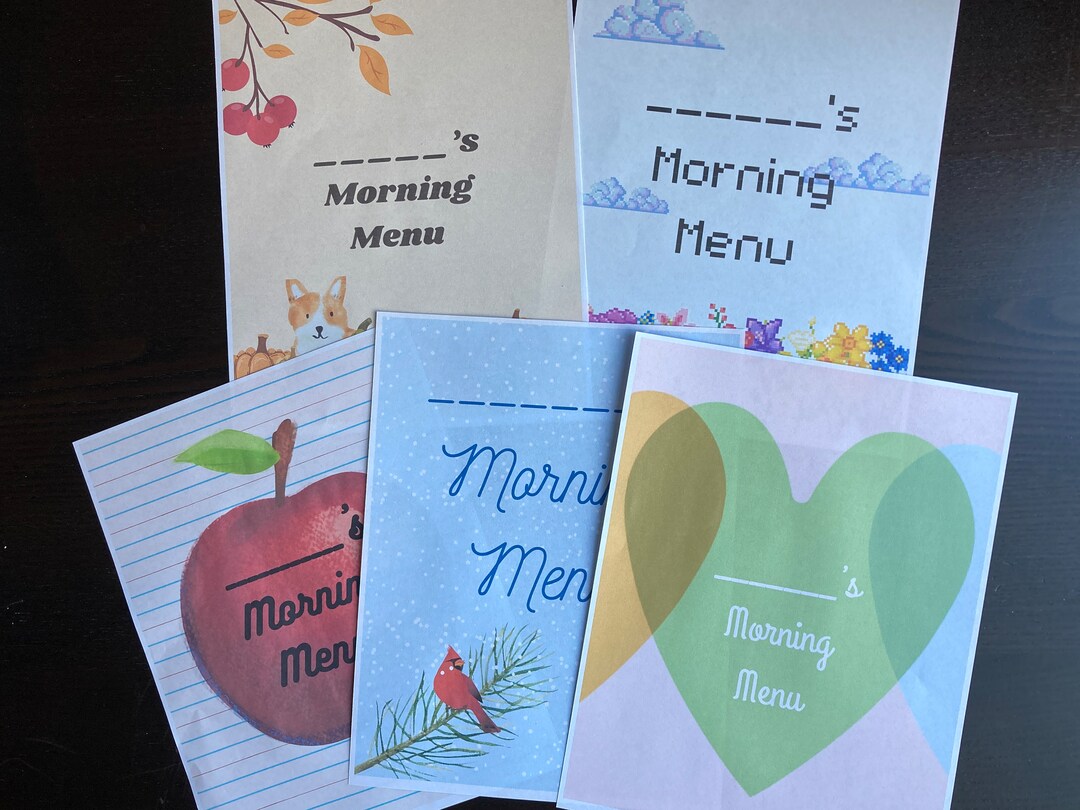 Morning Menu Covers - Etsy