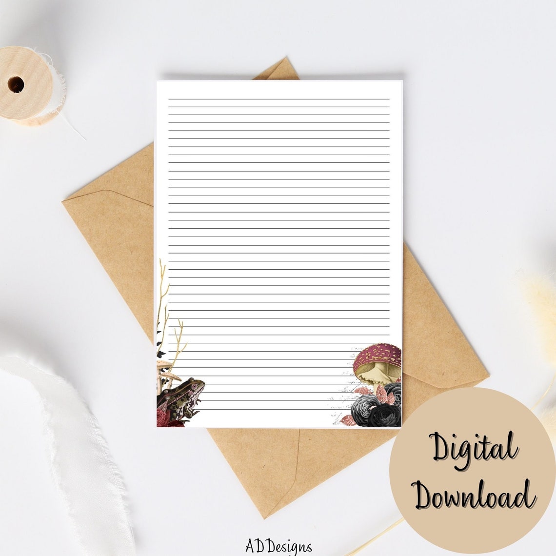 Printable Writing Paper Printable Stationary Journal Paper - Etsy