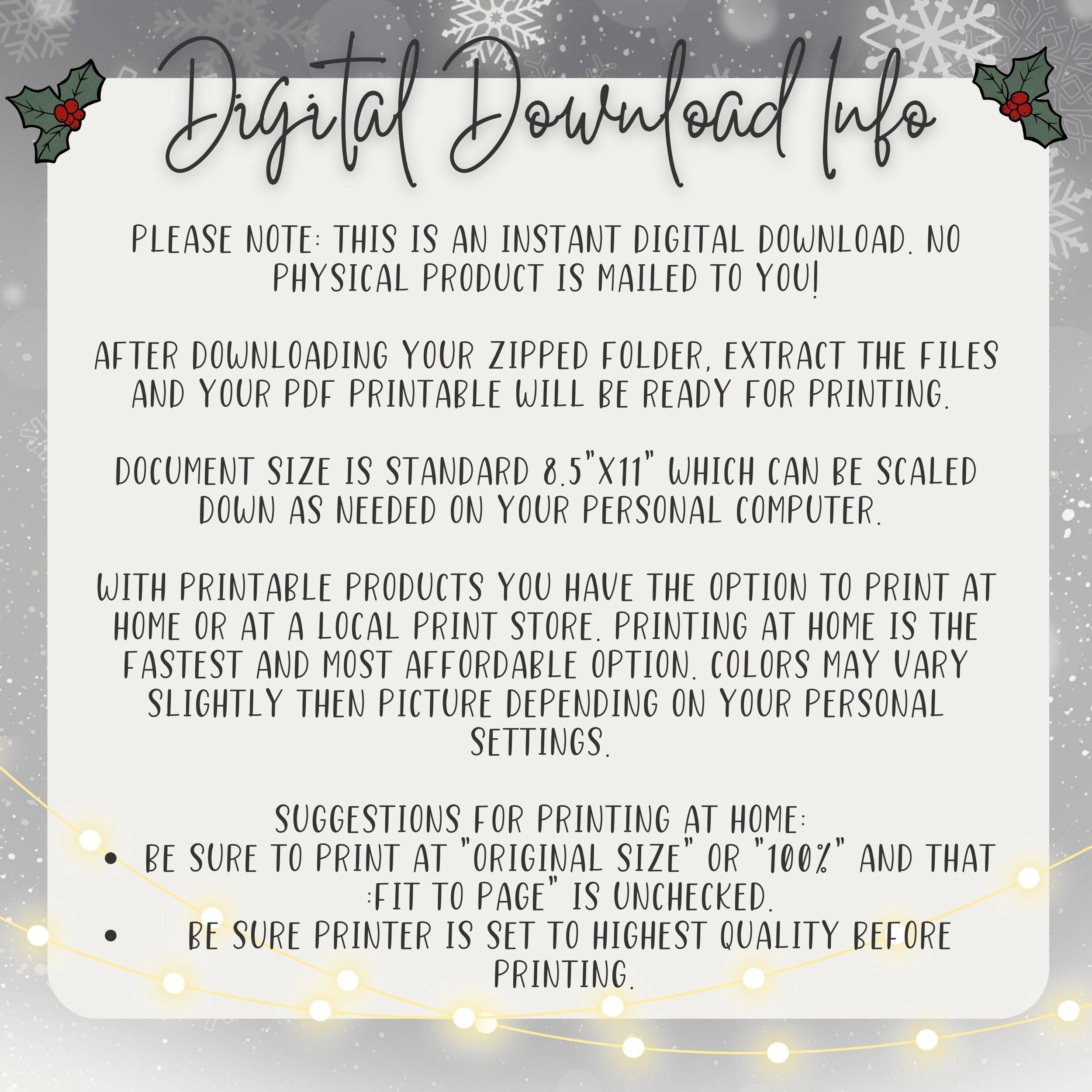 Printable Christmas Wish List, Digital Santa Letter, Letter to Santa ...