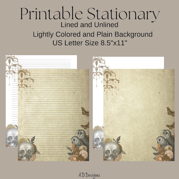 Printable Writing Paper Printable Stationary Journal Paper - Etsy