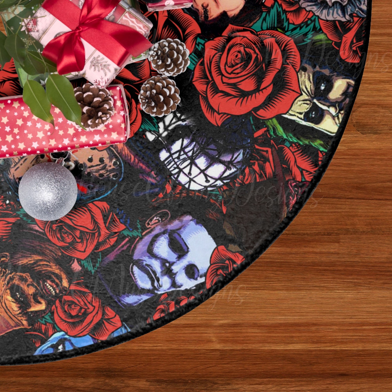 Horror Tree Skirt Creepy Christmas Tree Skirt Horror Movie - Etsy