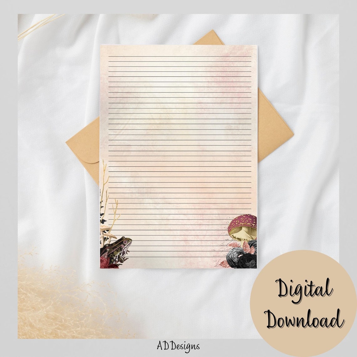 Printable Writing Paper Printable Stationary Journal Paper - Etsy