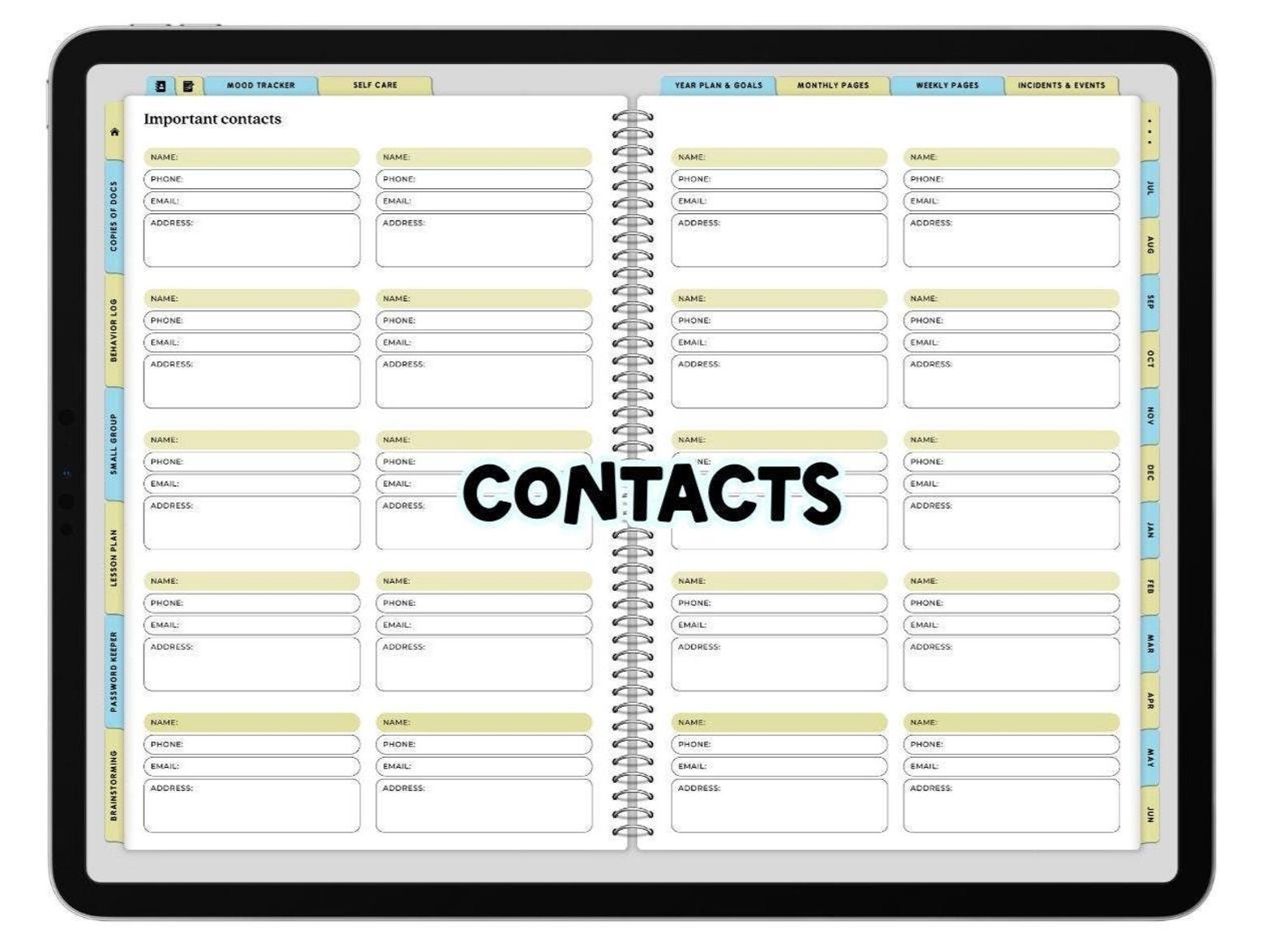 Goodnotes School Counseling Planner Interactive 2025-2026 - Etsy