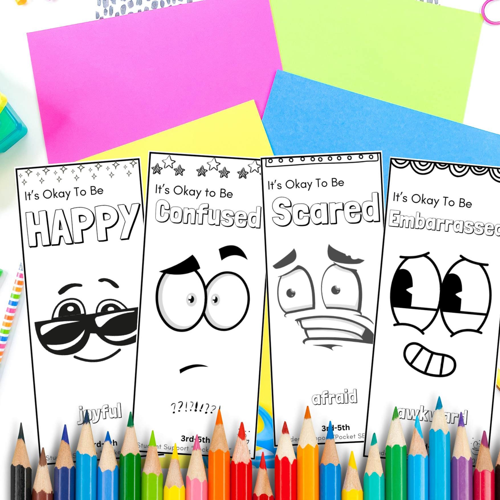 Emotions Brochures and Bulletin Board Kit for School Counselors - Etsy