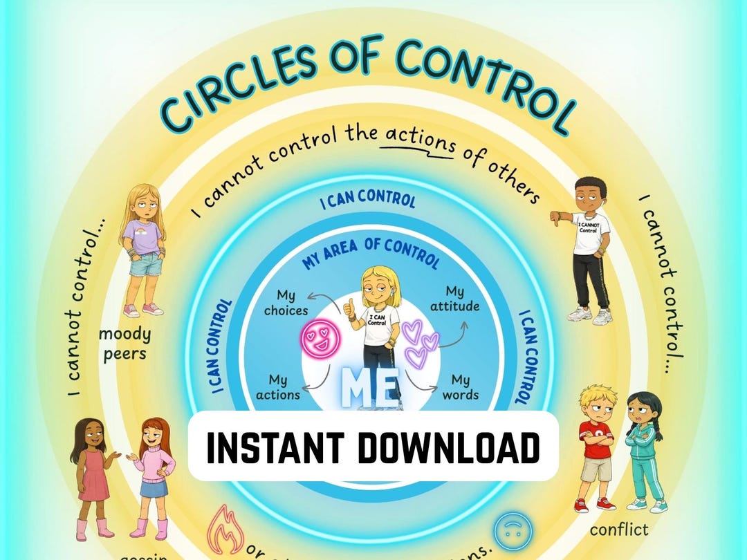 Circle of Control Worksheets | SEL Coping Skills Activity (printable ...