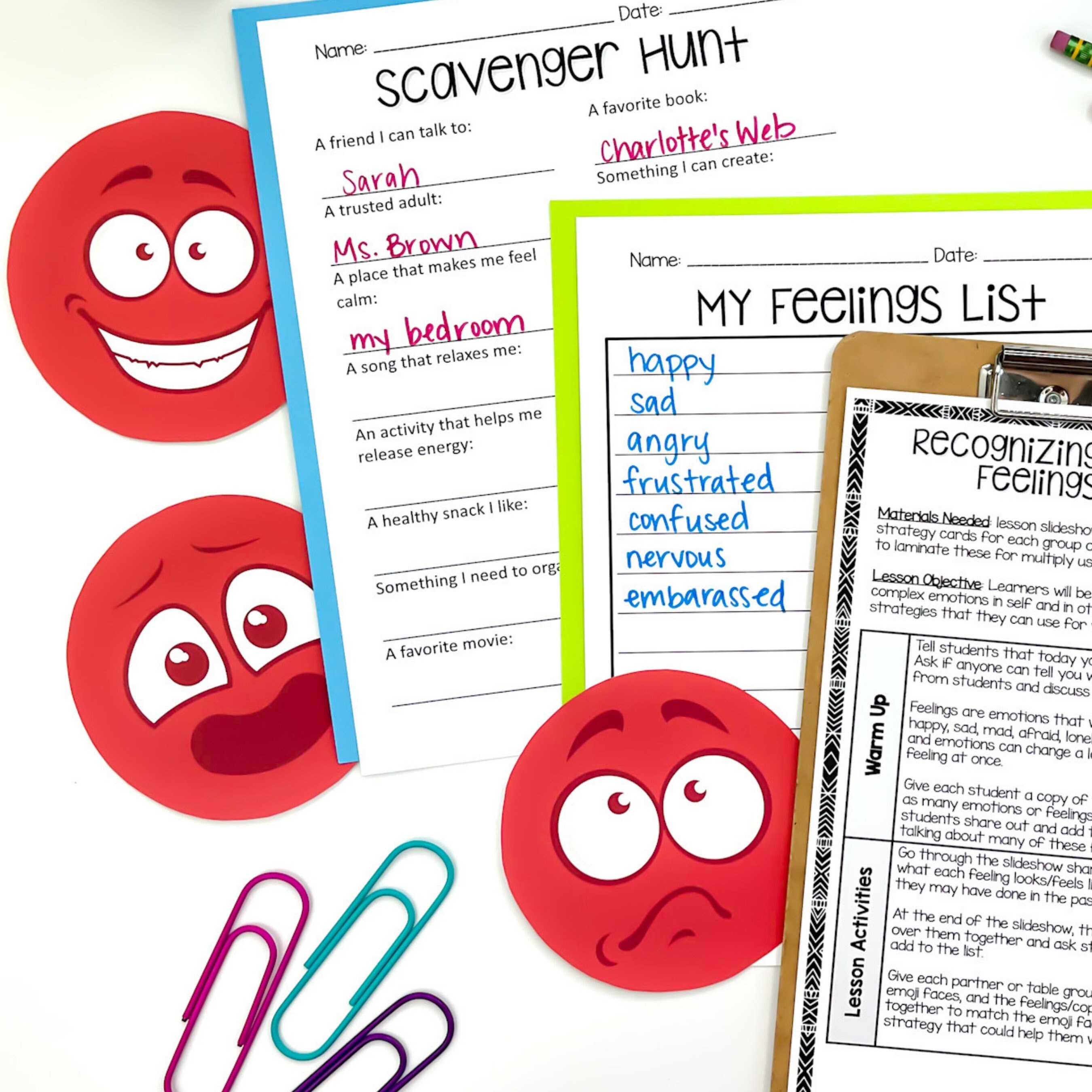 Coping Skills and Feelings - Etsy