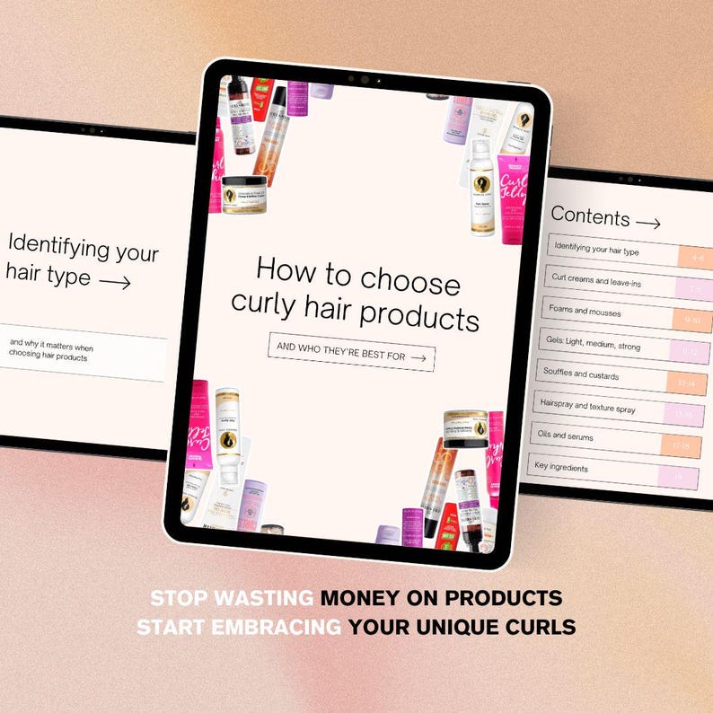 DIGITAL GUIDE: How to Choose Curly Hair Products - Etsy