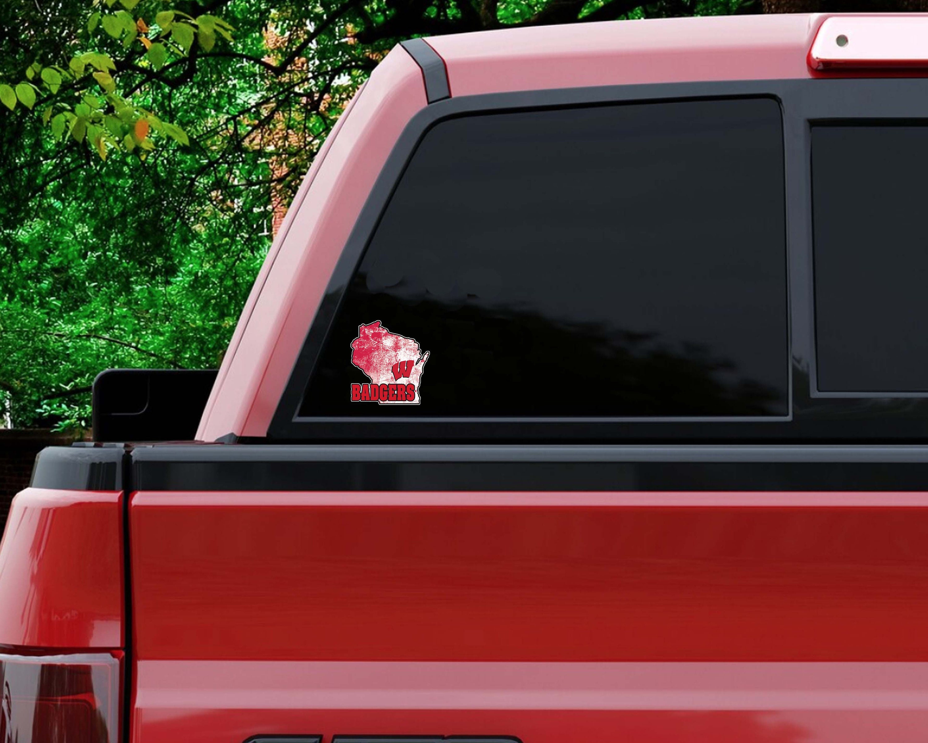 Wisconsin, Sports Team, Sticker, Logo, Waterproof Vinyl, Gift, Custom ...