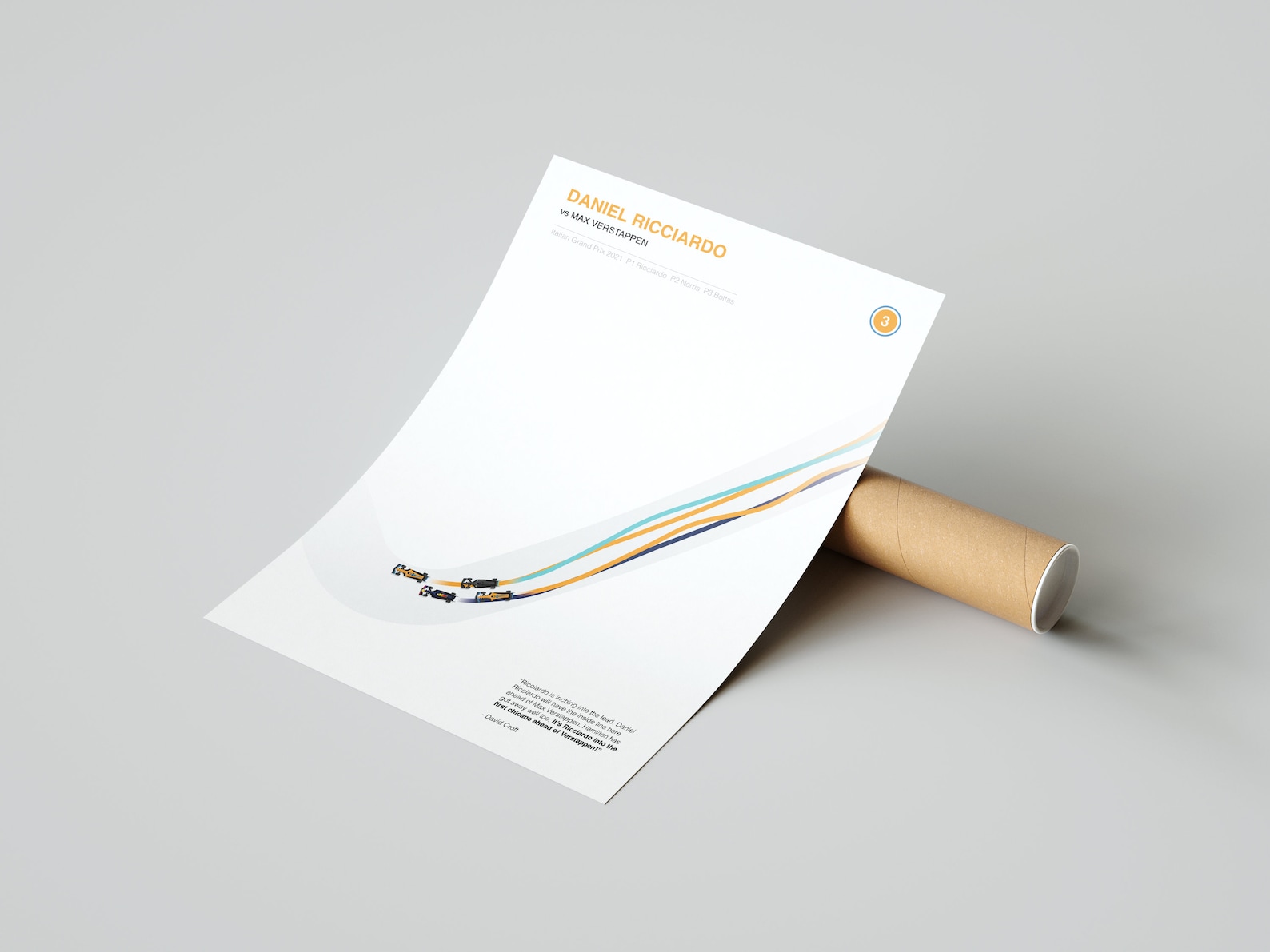 Daniel Ricciardo Overtake Italian Grand Prix 2021 Minimalist - Etsy