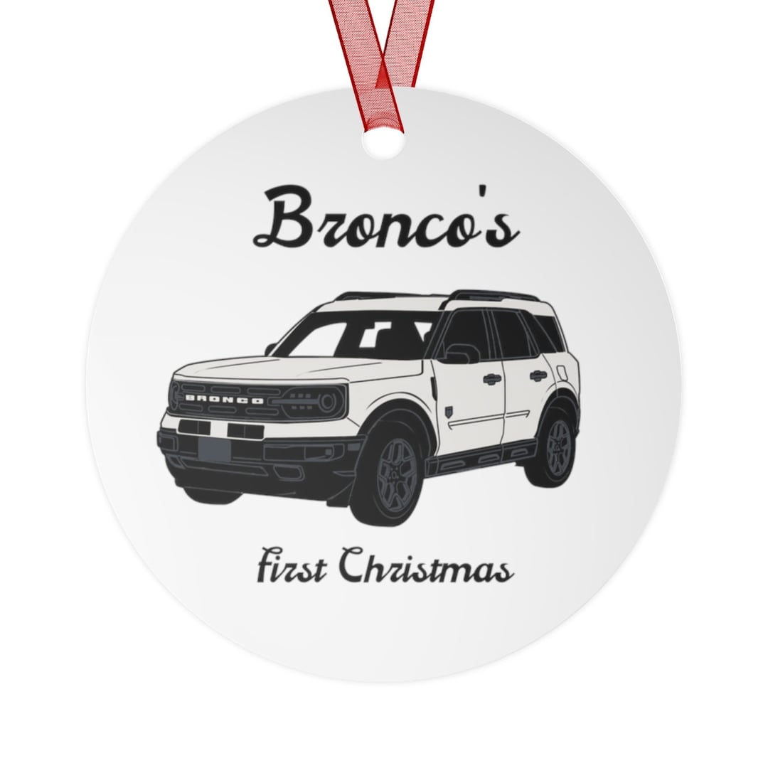 Ford Bronco Sport Metal Ornament, Bronco's First Christmas, Oxford ...