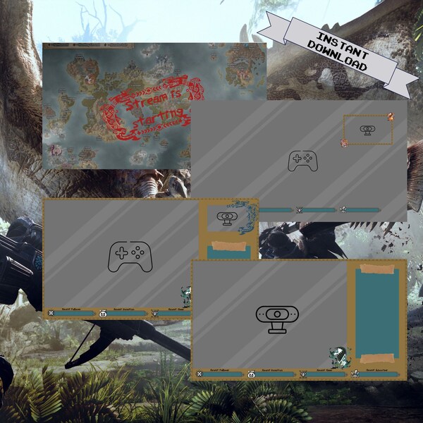 Stream Overlay Monster Hunter - Etsy