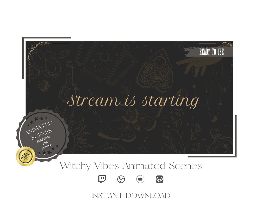 Twitch Overlay Animated Scenes Stream is Starting, Be Right Back ...