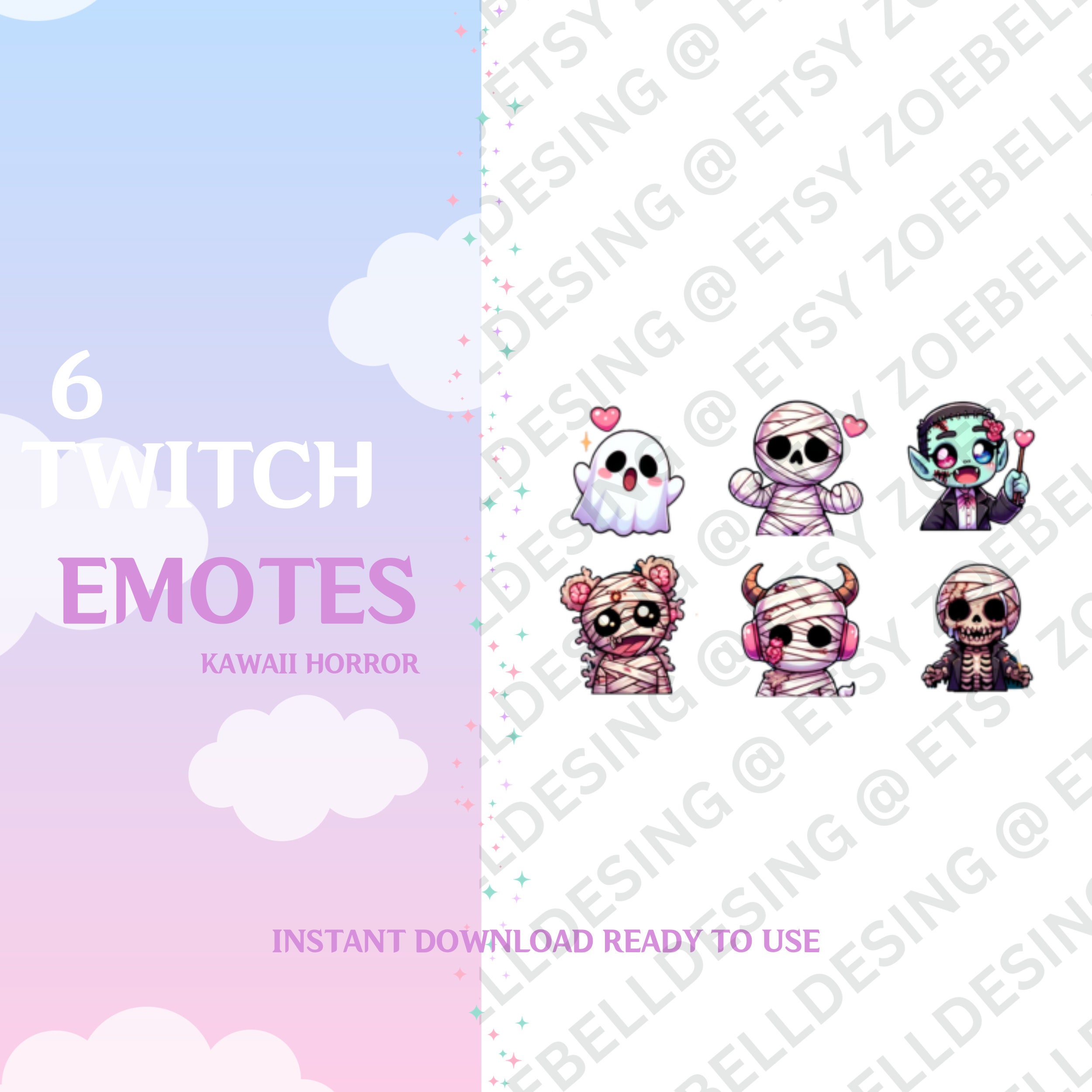 Twitch Emotes Horror Kawaii Horror Emotes Streaming Emotes Twitch ...