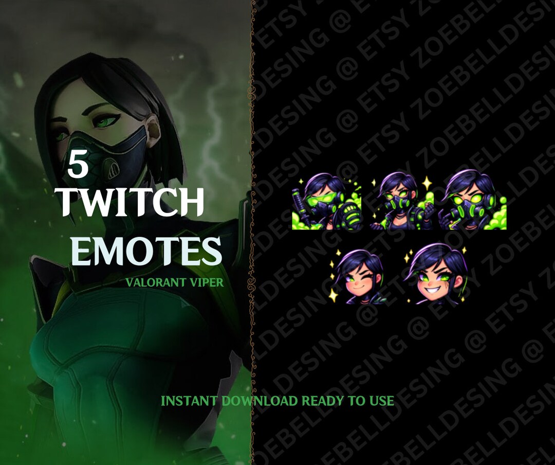Viper Emote Pack 5 Valorant Inspired Twitch and Discord Emotes, High ...