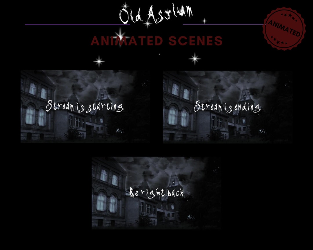 Animated Horror Overlay Old Asylum - Perfect for a Spooky Stream ...