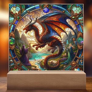 Dungeons & Dragons-inspired Stained Glass Art Lamp - Radiate the Magic ...