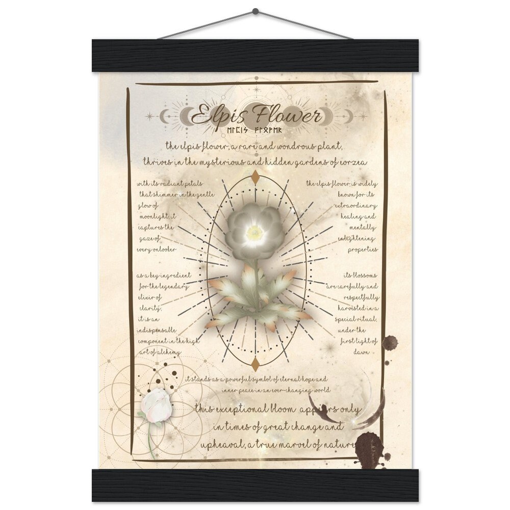 FFXIV Inspired Poster alchemy of Elpis Flower Available With and ...
