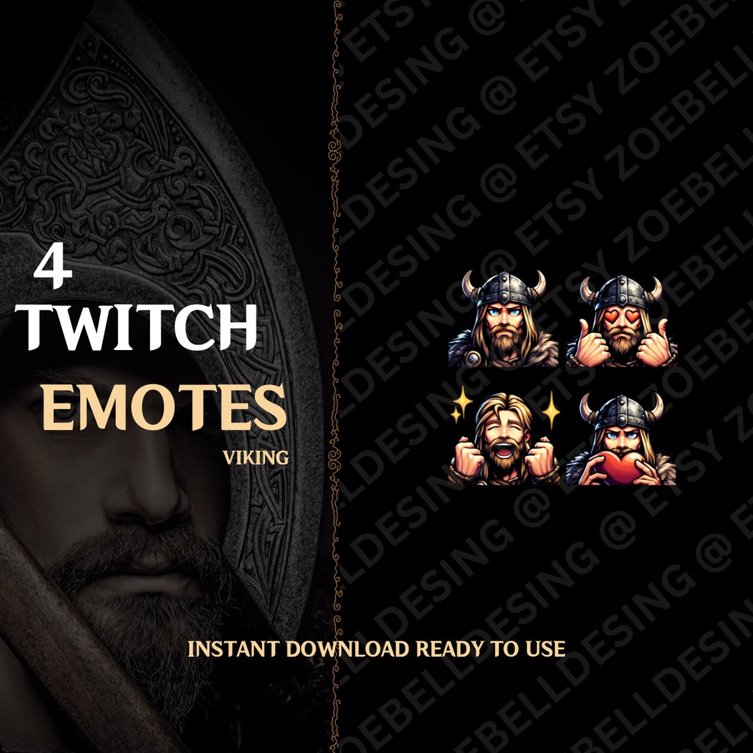 Twitch Emotes Four Twitch Stream Emotes Viking, Medieval Emote Pack ...
