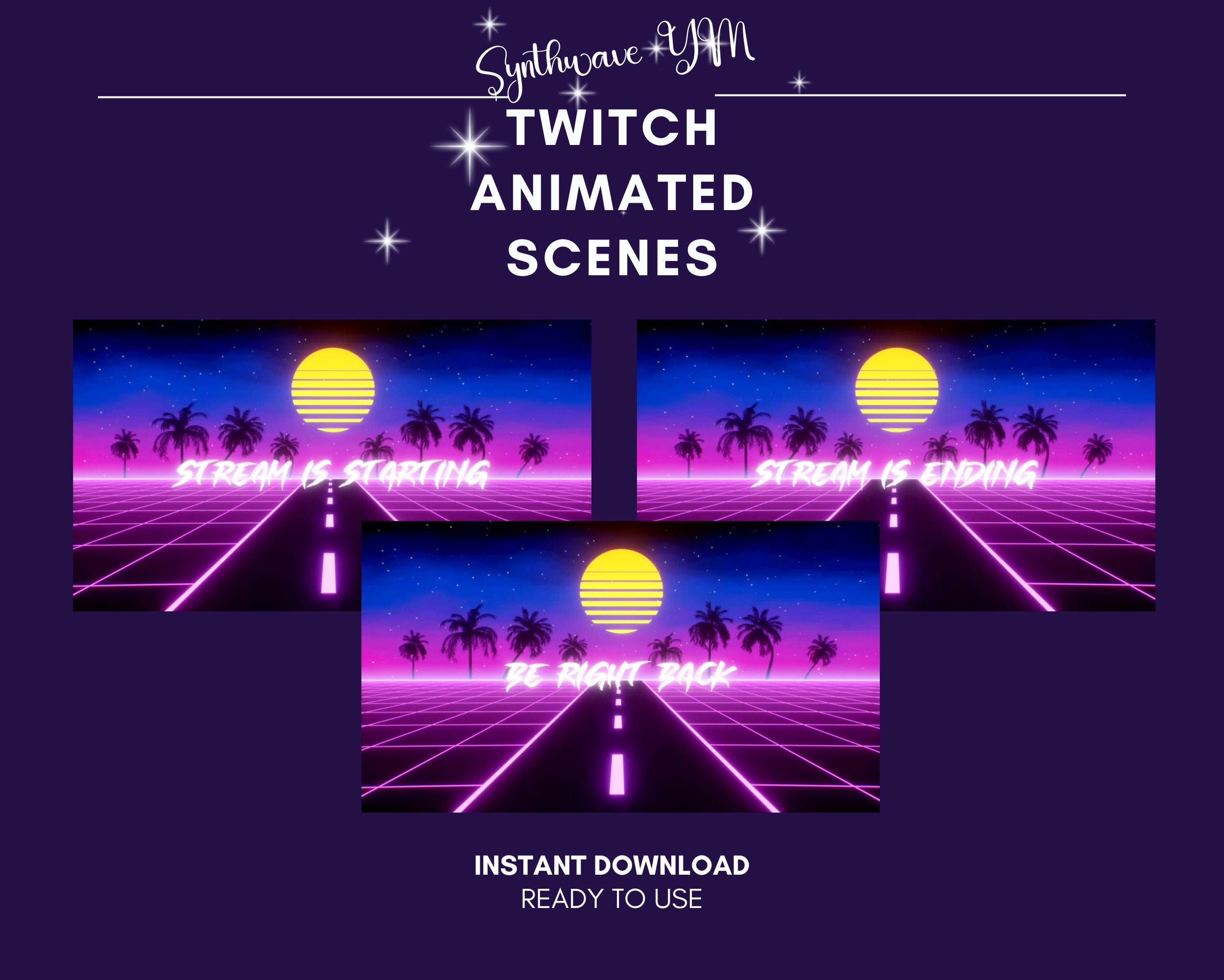 Starting Soon | Cyber City Space Background | Animated Scenes | Looped ...