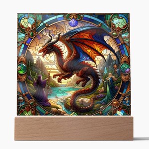Dungeons & Dragons-inspired Stained Glass Art Lamp - Radiate the Magic ...