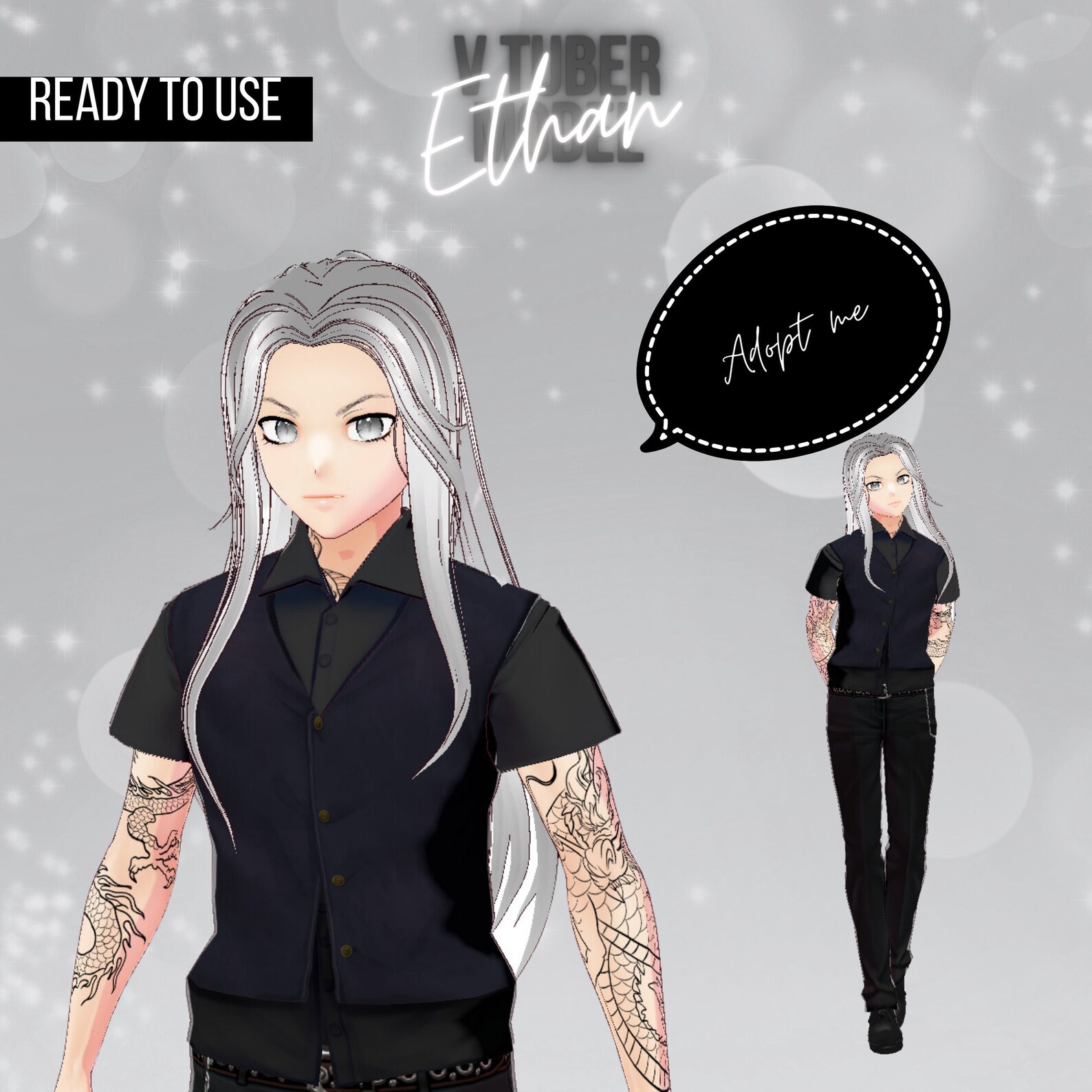 Ethan Vtuber Model Male - Vtube Avatar - Vtube Character - 3D Vtube ...