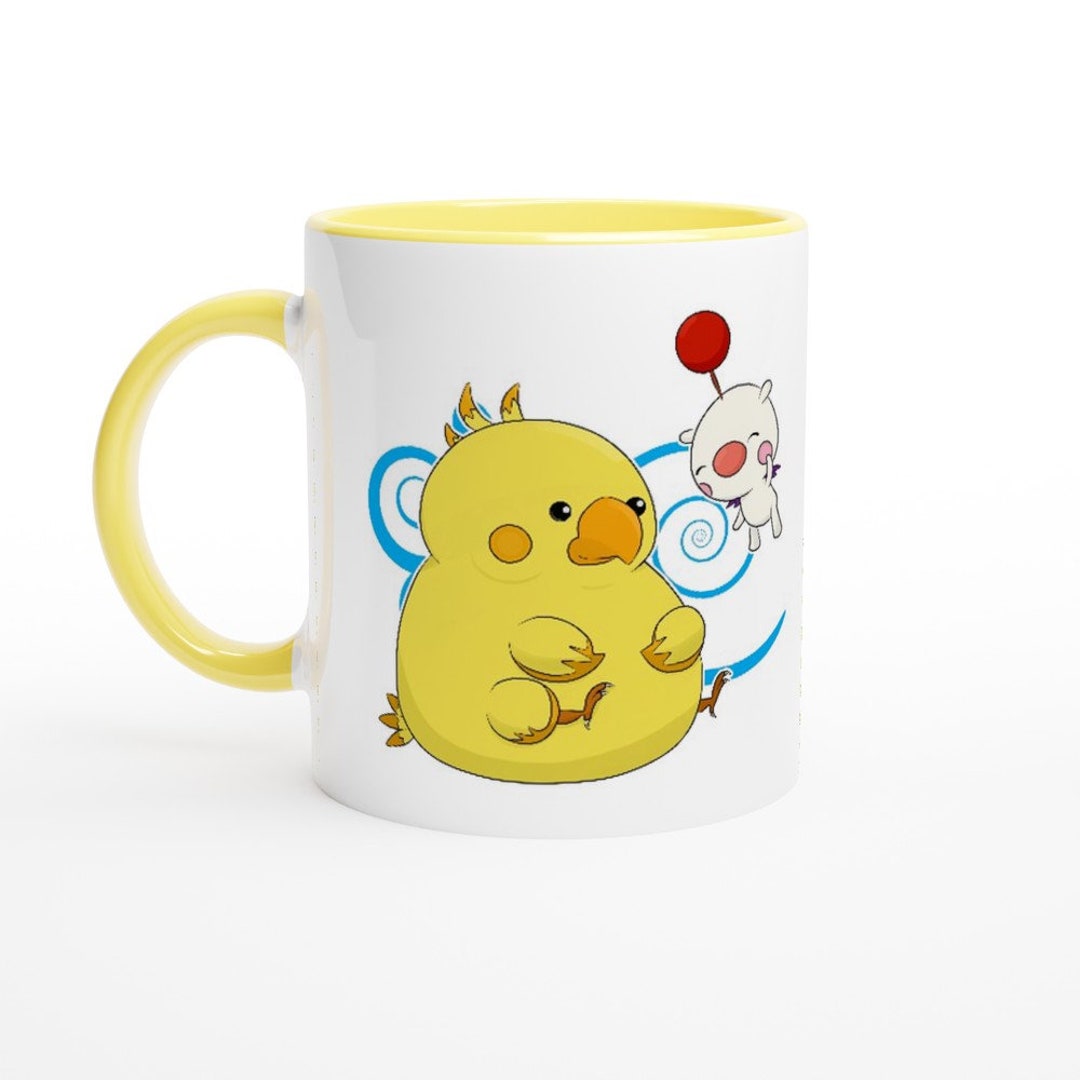 Chocobo & Moogle Adventure Whimsical Ff-inspired Dual Character Mug ...