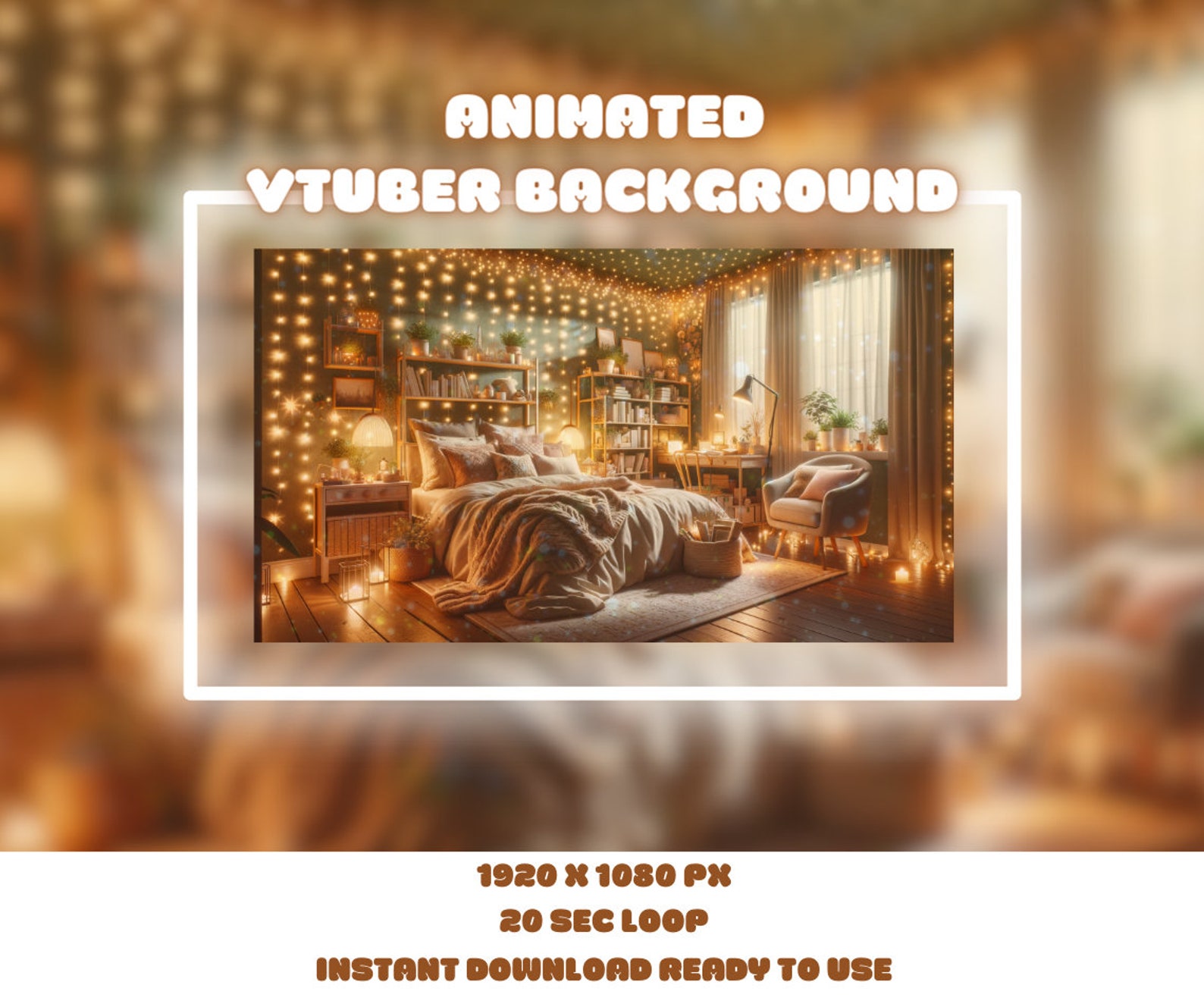 Visual Novel V-tuber Background Animated Background Stream Overlay ...