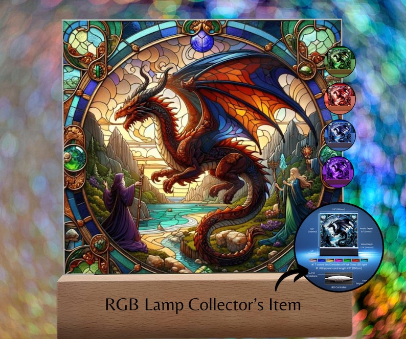 Dungeons & Dragons-inspired Stained Glass Art Lamp Radiate the Magic of ...