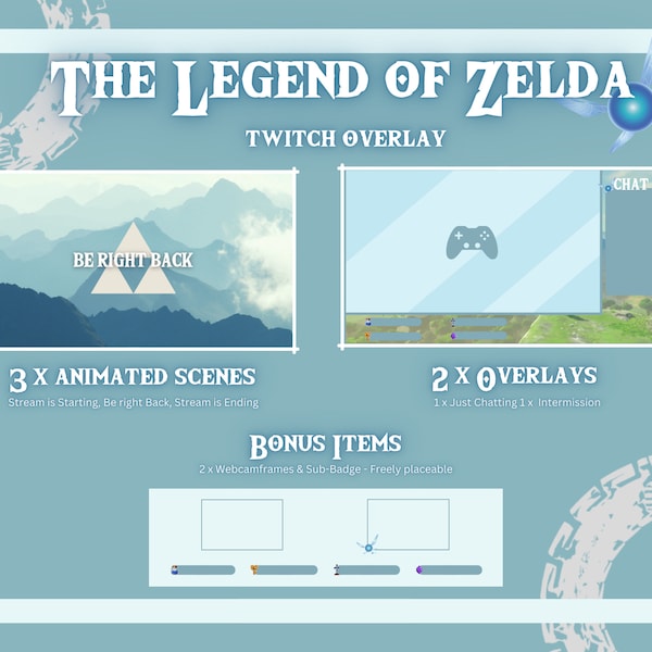 Zelda Twitch Overlay - Etsy