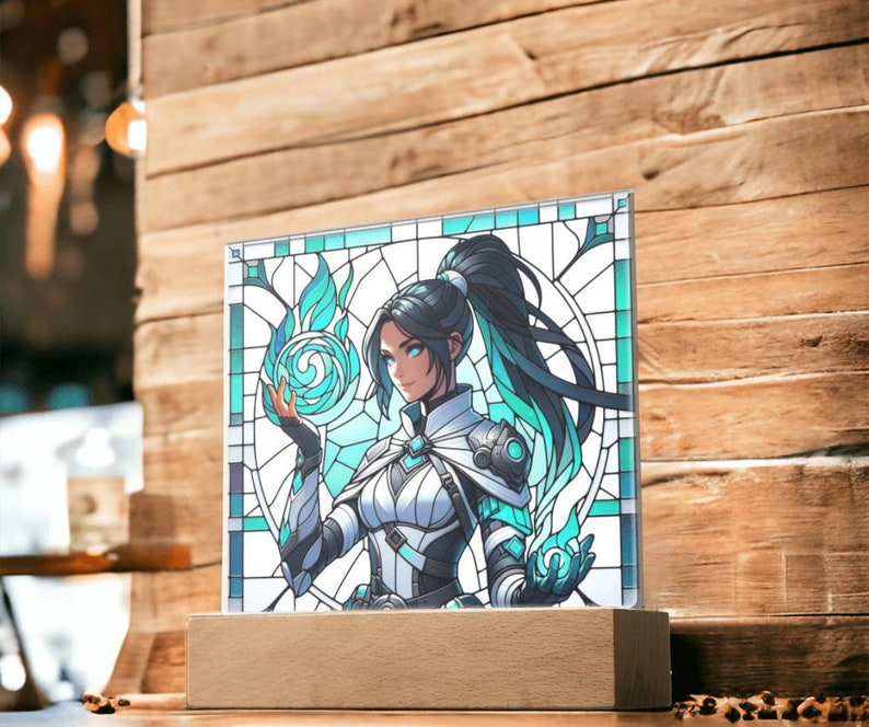 Valorant Inspired Sage Stained Glass-style RGB LED Lamp Serene Light for Gamers - Etsy