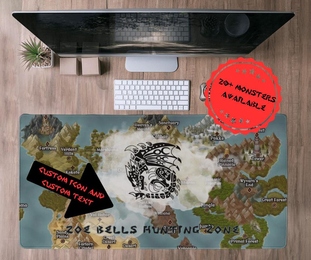Custom Monster Hunter Inspired Desk Mat – Premium, Non-slip Water ...
