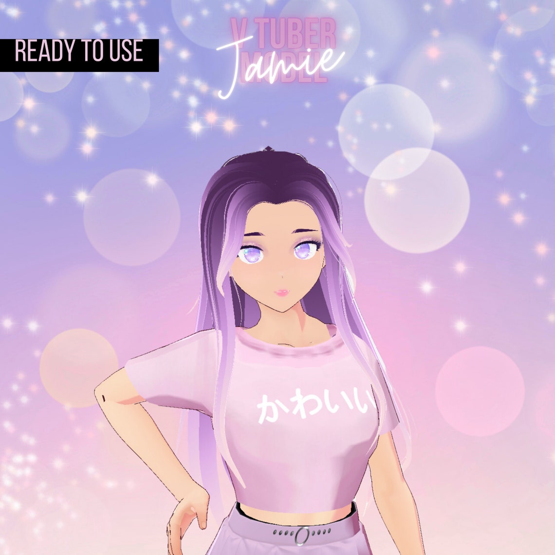 Jamie Vtuber Model Vtube Avatar Vtube Character 3D Vtube Model Pink ...